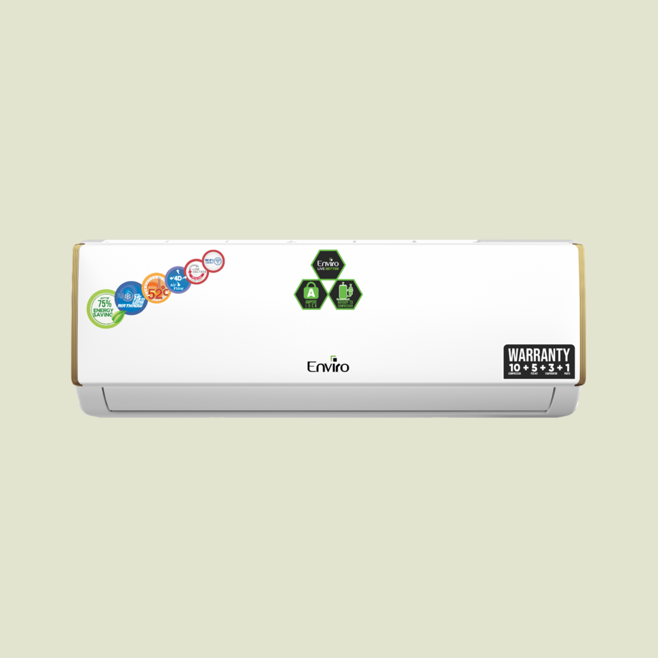 Enviro EAC-18IB DC ICEBERG 1.5-Ton Heat & Cool Inverter AC – T3 ...